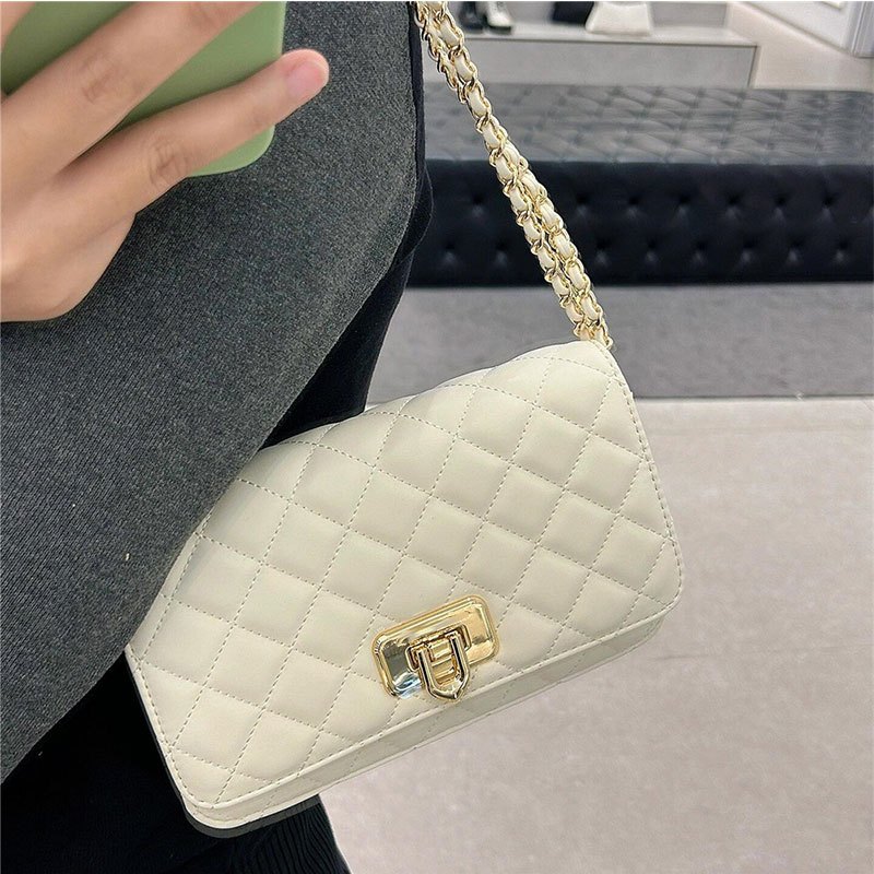 2025 New shoulder straps diamond patterned chain single shoulder ...