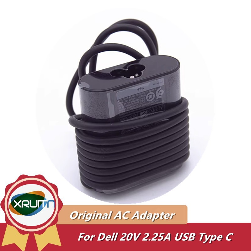 20V 2.25A 45W USB-C Type C Original Laptop AC Adapter Charger For Dell ...