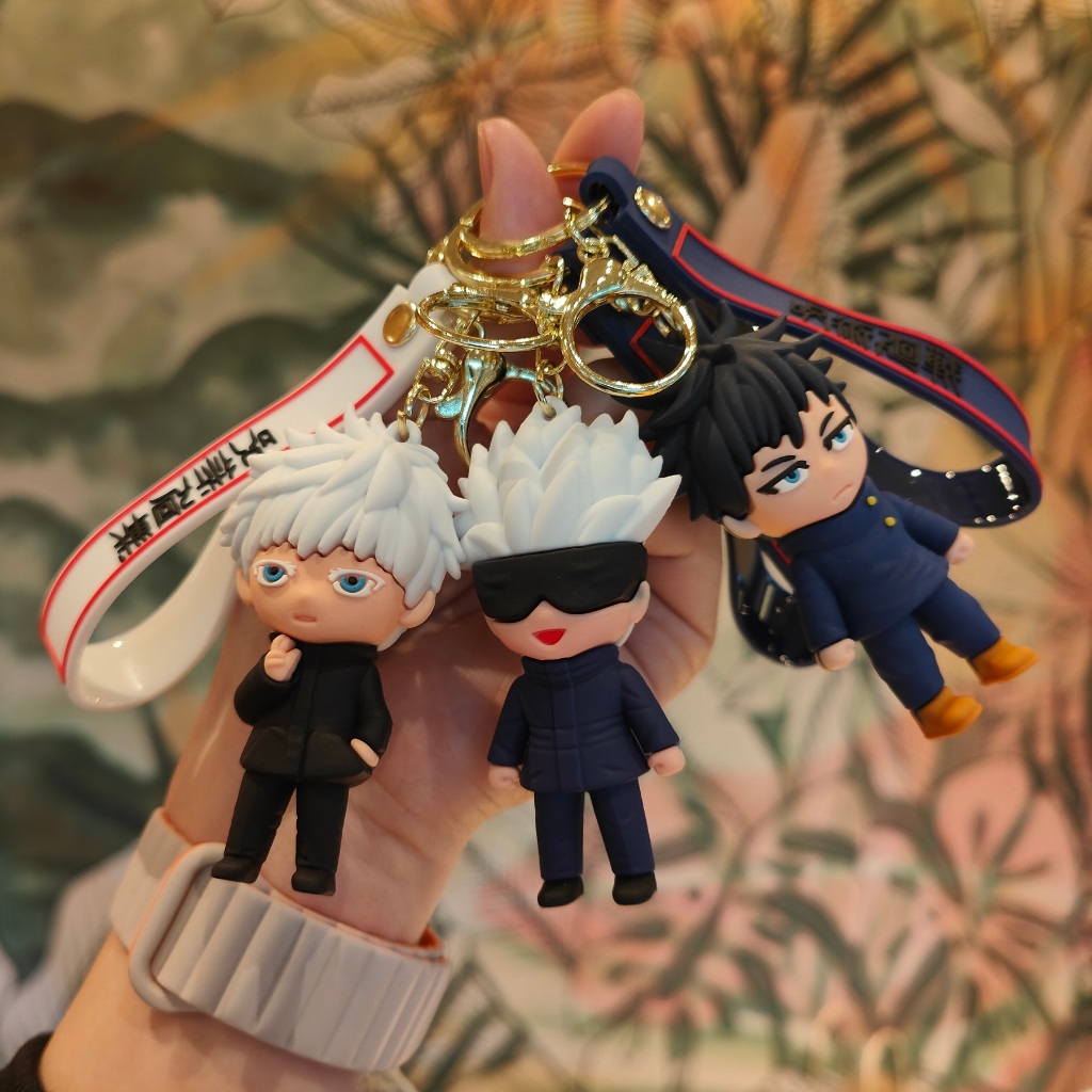 New Cartoon Anime Jujutsu Kaisen Doll Keychain Gojo Satoru Kuroe Doll ...