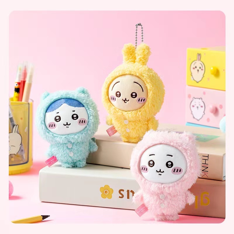 Miniso chiikawa Co-Branded Pajamas Plush Pendant Bag Pendant Usachi ...