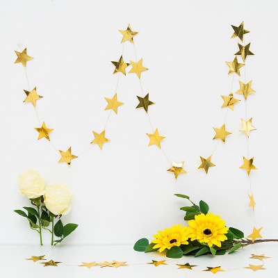 Glitter Star Banner Flags Design Background For Birthday Party Event ...
