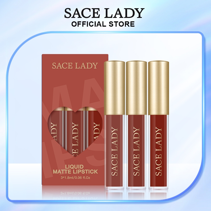 SACE LADY Liptint Set Matte Liquid Lipstick Waterproof Highly Pigmented ...