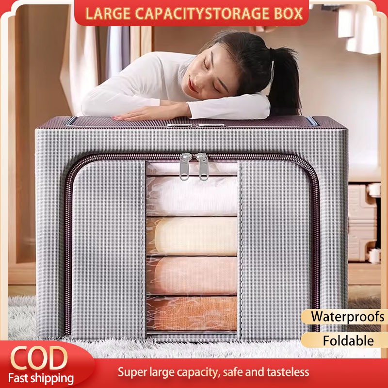 100L Large Foldable Storage Box Water Proof Oxford Cloth Material ...