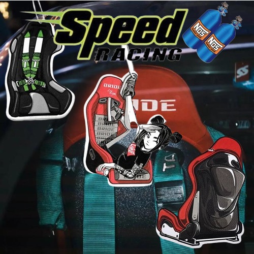 JDM Bride Girl Car Air Freshener Hanging Car Rear ViewRacing Chair ...