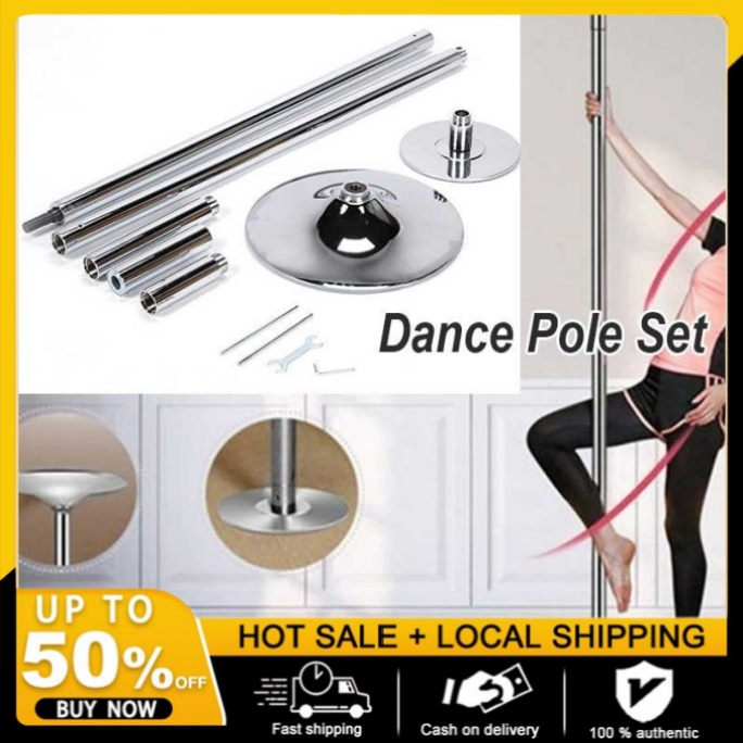 Dancing Pole 2.23M-2.75M Adjustable Spinning Static Stripper Pole ...