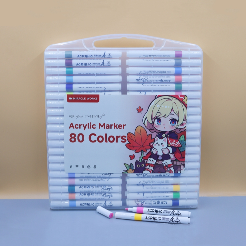 12/24/36/48/60/80 Colors Box-packed Acrylic Marker Pen Set Highligher ...