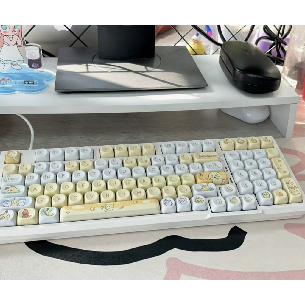95/132 Keys ChikawaTheme Keycaps MOA Height PBT Material Thermal Sublimation Keycaps ...