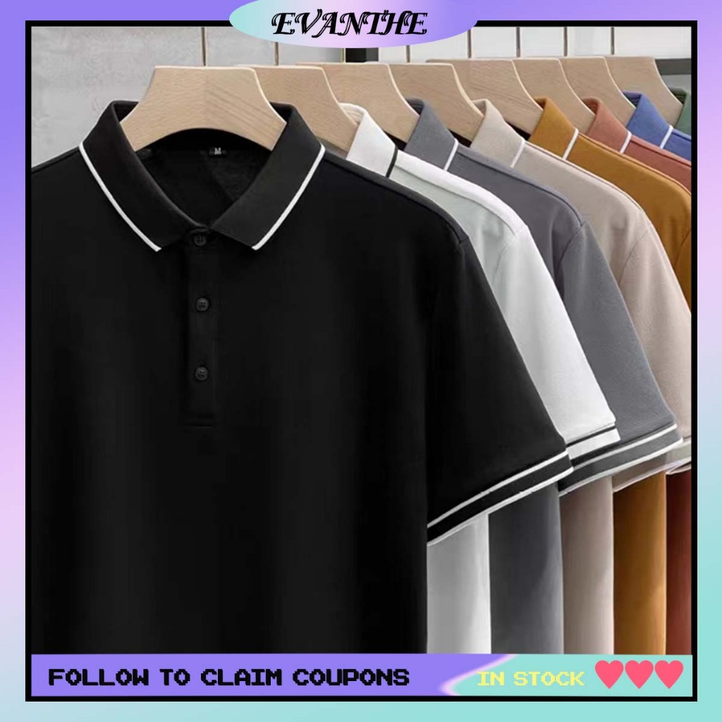 EVANTHE Men's Solid Color POLO Shirt | Shopee Philippines