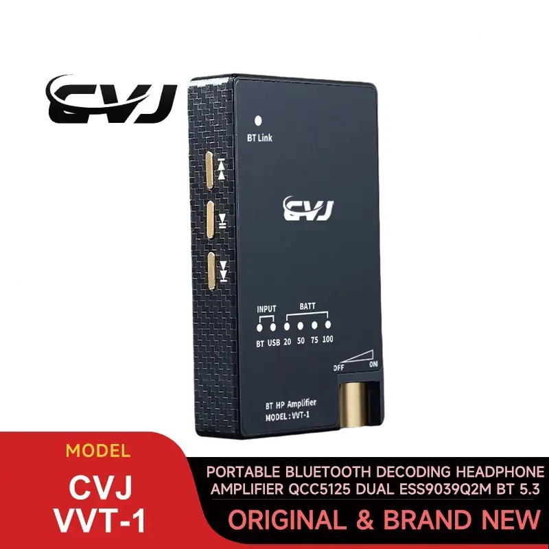 CVJ VVT-1 Portable Bluetooth Decoding Headphone Amp Qualcomm QCC5125 ...