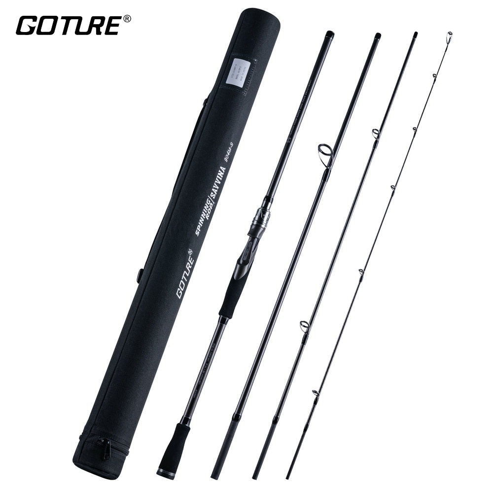 GOTURE SAVVINA 4 Sections 30T Carbon Fishing Rod Spinning Baitcasting ...