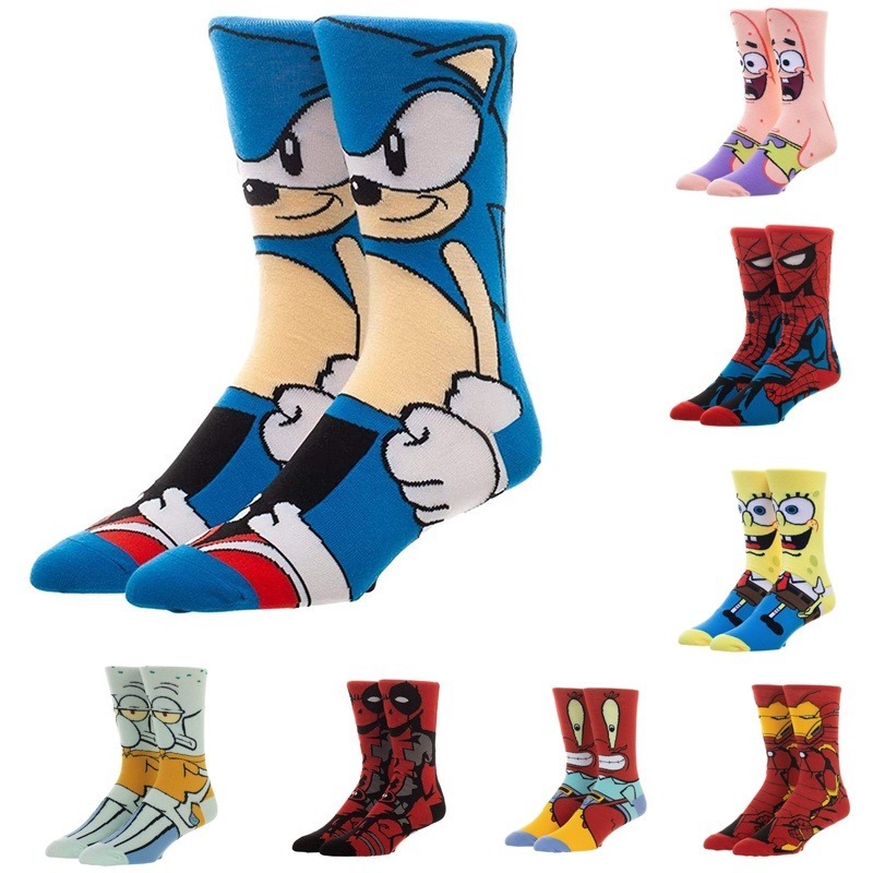 Cotton socks in cartoon cartoon cartoons for both men and women ...