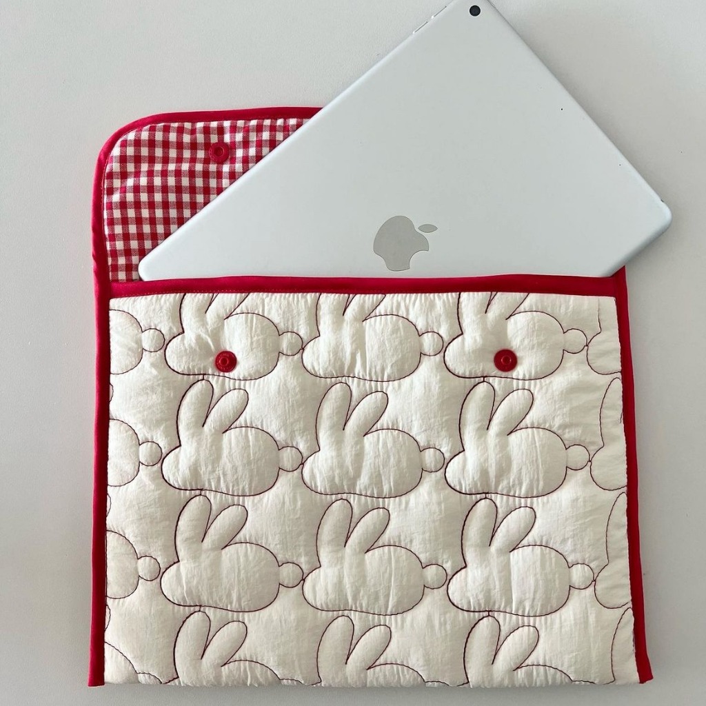 Cute Rabbit Laptop Sleeve Tablet Carry Case for Macbook Air Pro 11 12 ...