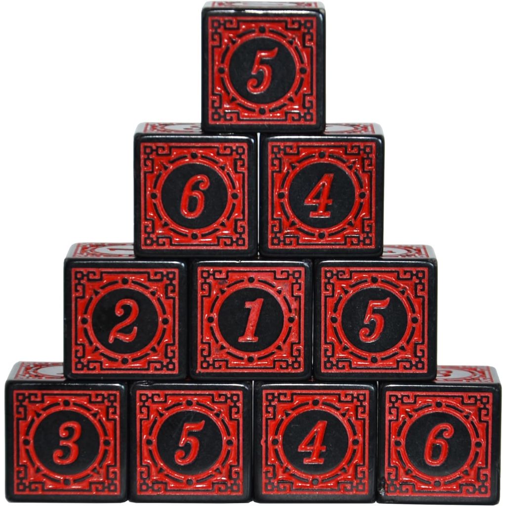 50 D6 Six Sided 16mm Dice for DND MTG PRG Tabletop Game Math ...