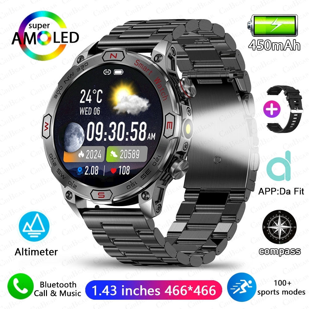 2024 Trendy New Men's Waterproof Durable Smartwatch 1.43 inch HD ...