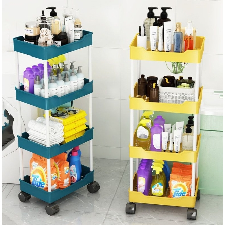 Bathroom Rack Bathroom Floor Removable Multi-storey Trolley Toilet ...