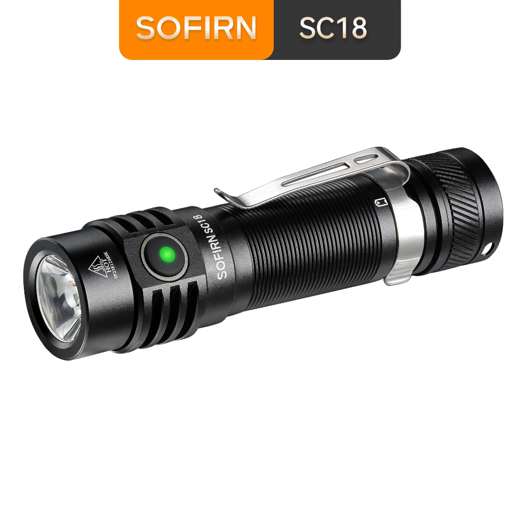 Sofirn SC18 USB Type C Rechargeable Flashlight, Super Bright Small ...
