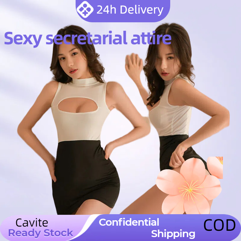 Fun Lingerie Sexy Temptation Breast Leakage Hot Temptation Wrap Hip Skirt Professional Secretary ...