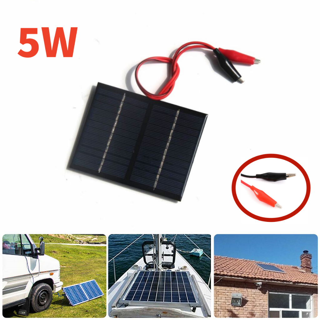Mini 5W 12V Solar Panel Solar System DIY Portable Polycrystalline ...
