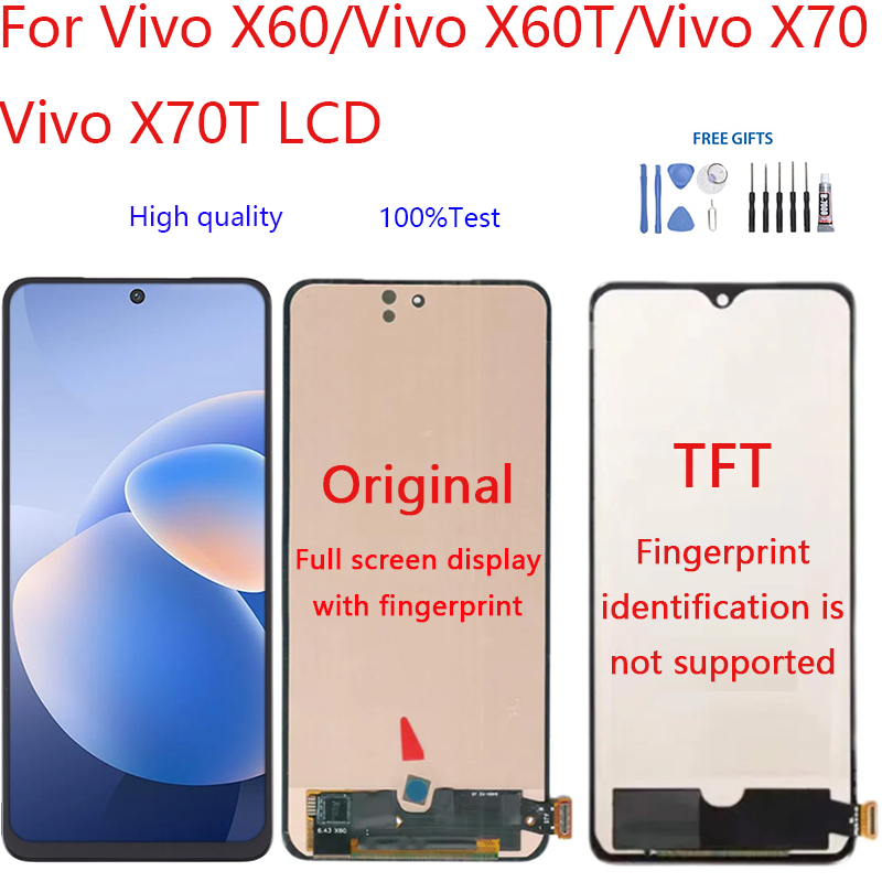 For Vivo X60/Vivo X60T/Vivo X70 Vivo X70T LCD Display Screen Touch Panel Digitizer Assembly ...