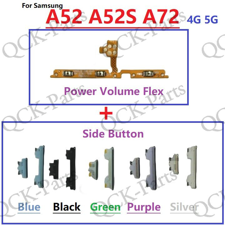 Power Volume Flex Cable For Samsung Galaxy A52 A52S A72 4G 5G On OFF ...