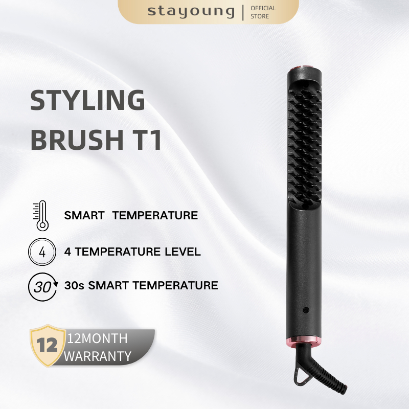 STAYOUNG Styling Brush T1,Hair Straightener,Hair Straightener Comb ...