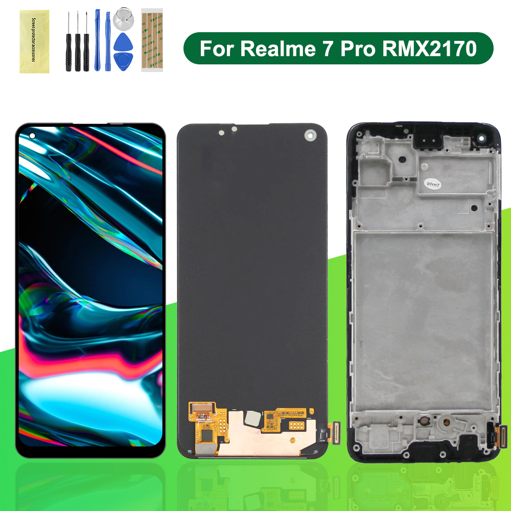 AMOLED For OPPO Realme 7 Pro RMX2170 LCD Display Touch Screen With ...