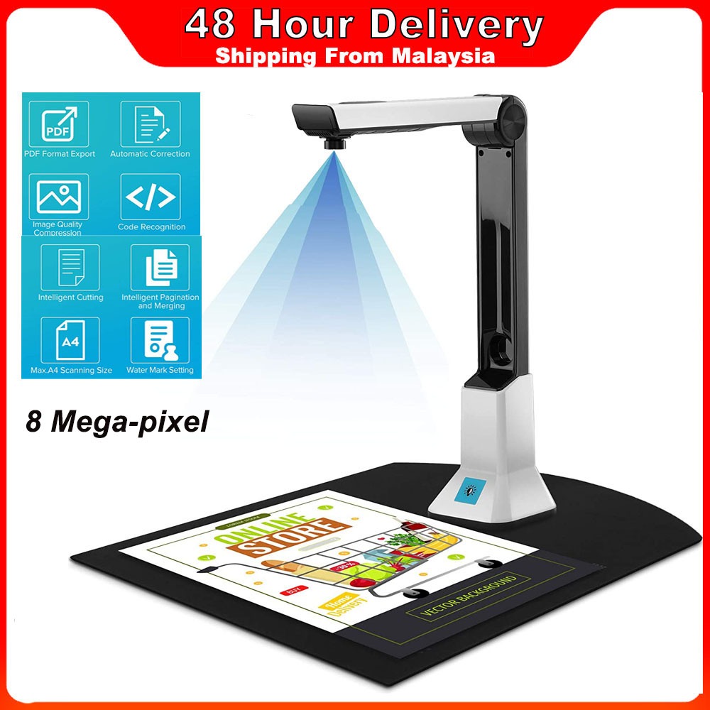 My Stock)Portable 8 Mega-pixel High Definition visualizer Doc Scanner ...