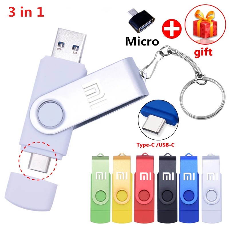 2TB OTG flash drive 3 in 1 USB Type C Micro flash drive 1TB 512GB 256GB ...