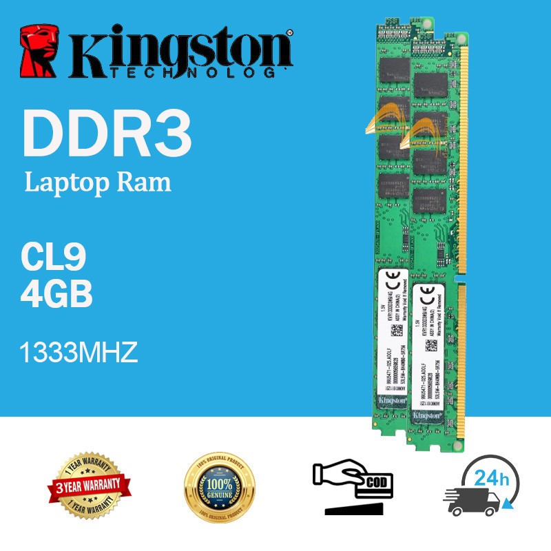 Kingston 4GB DDR3 1333Mhz Intel CPU 2Rx8 PC3-10600 DIMM Memory RAM Desktop Module | Shopee ...