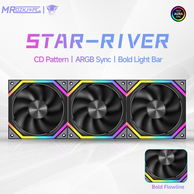 Jungle Leopard Star-River Galaxy ARGB CPU Fan 120mm 4PIN PWM Single PC ...