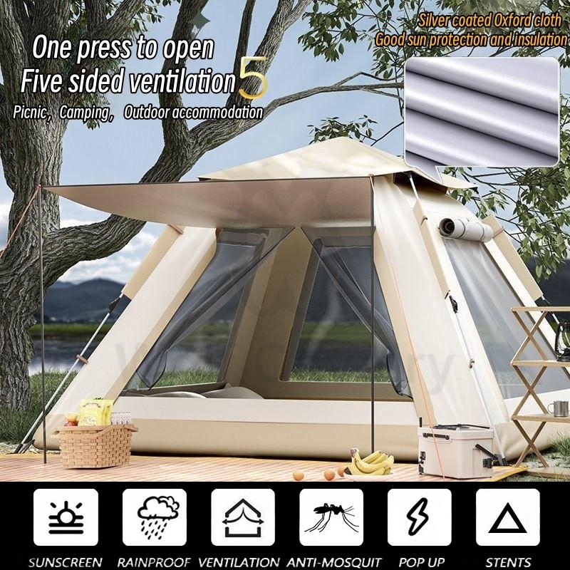 4/6/8 people tent for camping water proof Automatic Tent outdoor heavy ...