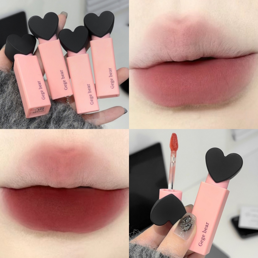 GEGE BEAR Love Velvet Matte Lip Glaze Waterproof Lip mud soft lasting Lipstick | Shopee Philippines