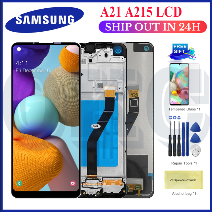 Original LCD For Samsung Galaxy A21 A215 A215U LCD with Frame Display ...