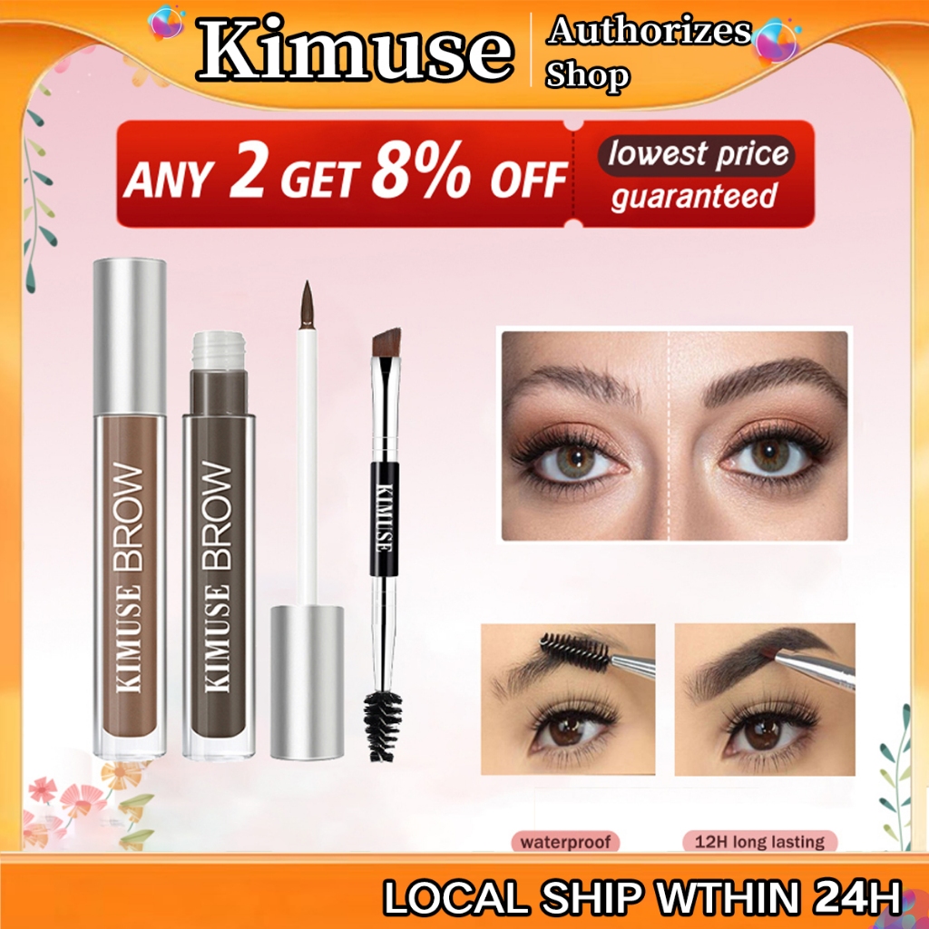 KIMUSE Waterproof Eyebrow Gel Lotion with Eyebrow cream Brush Anti ...