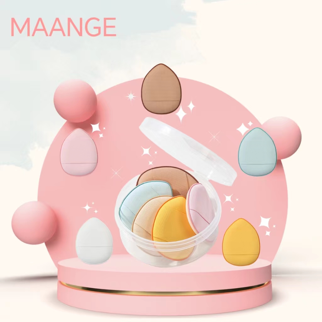 MAANGE 5Pcs Mini Finger Puff (With box) Soft Skin-Friendly Dual-use ...