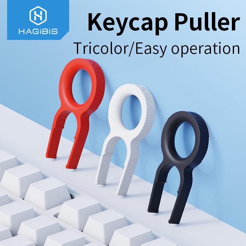 Hagibis Keycap Puller for Mechanical Keyboard, 3 Pcs Tricolor Rounded ...