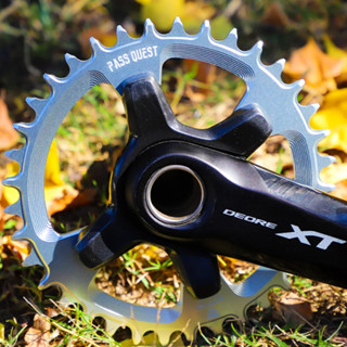 PASS QUEST 96bcd chainring asymmetrical MTB Round shape Narrow Wide Chainring Chain Ring 32T-48T ...