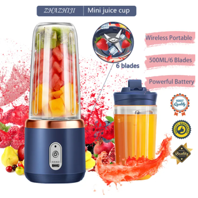Portable Juicer Blender Tumbler Heavy Duty Fruit Presser Shake Portable ...