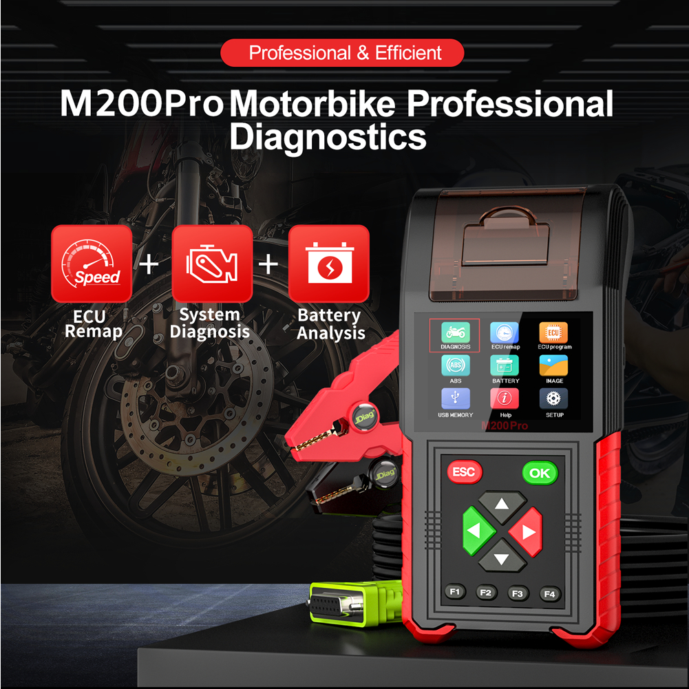 Honda Remap Tool JDiag Motorcycle Scanner M200 PRO Universal Motorcycle ...