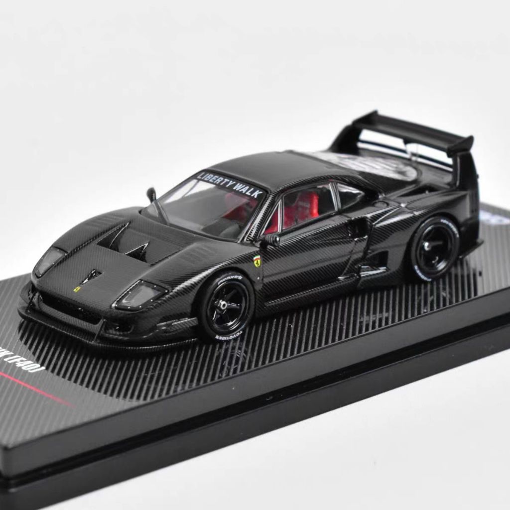 Inno Car Model 1: 64 Ferrari F40 Full Carbon Black Alloy Car Model ...