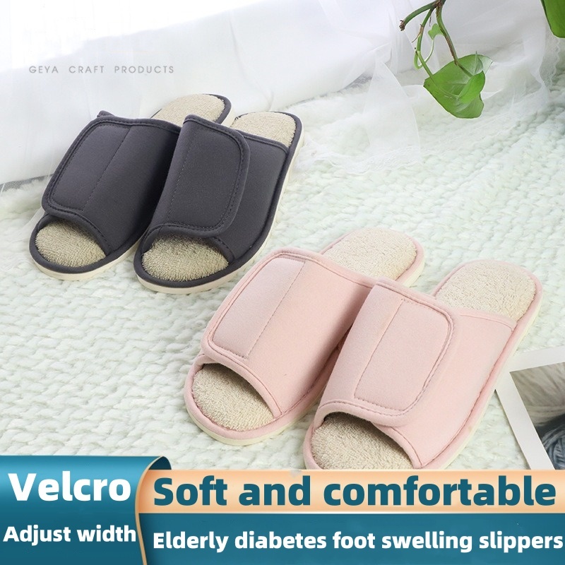 Women Or Men Diabetic Slippers Arthritis Edema Adjustable Closure ...