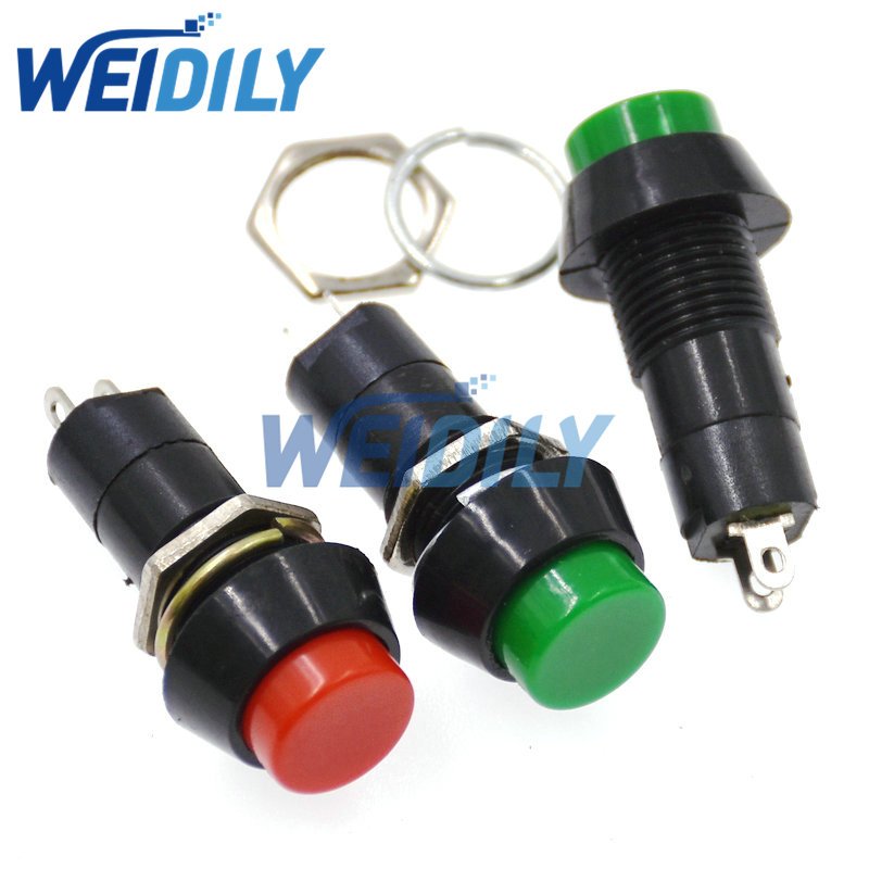 5PCS 2 Pin Plastic 12mm Push Button Latching Momentary Switch 3A 150V ...