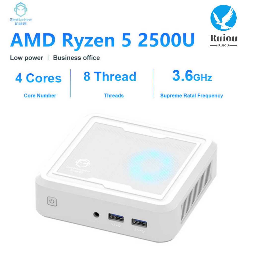 Genmachine MINI PC AMD Ryzen 5 2500U Up to 65W Mini PC DDR4 Up 32GB ...