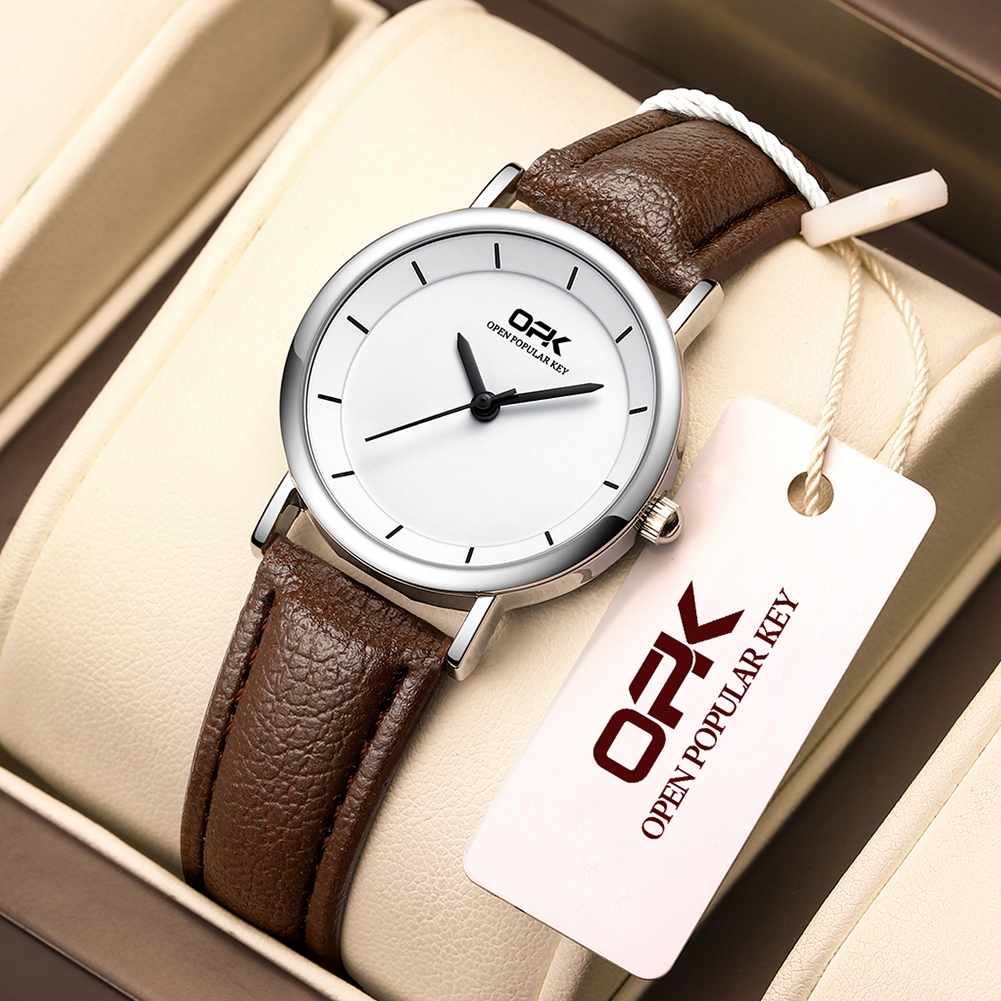 OPK Watch For Women Original Authentic Leather Strap Waterproof Ultra ...
