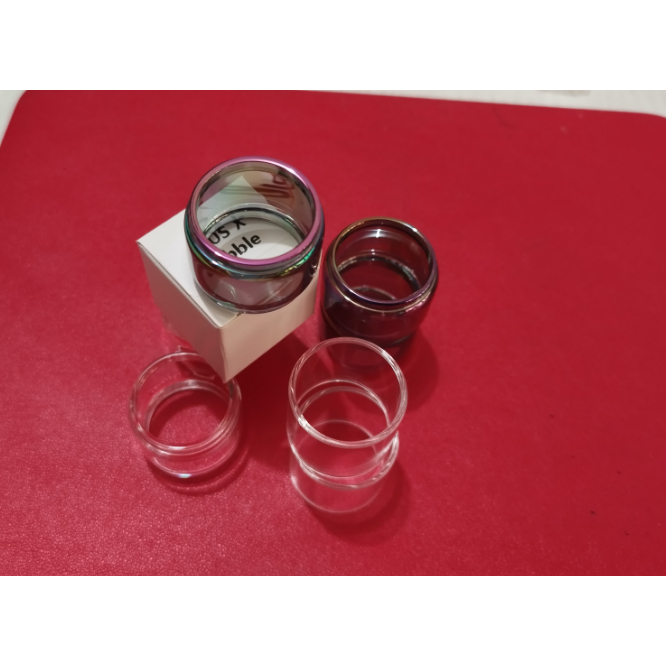 Two glass pipe fittings with a height of 21.5mm, straight pipe fittings ...