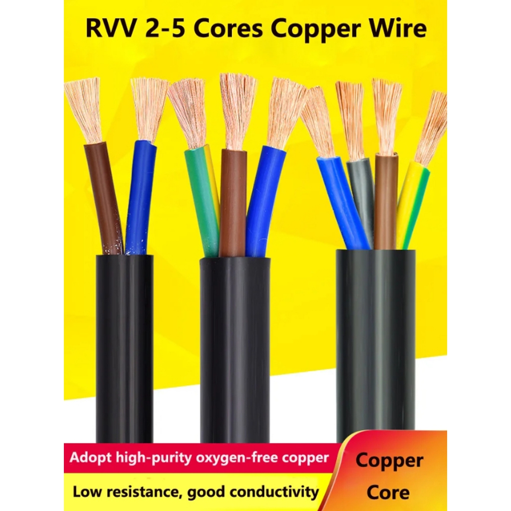 RVV Power Connection Control Cable 2 3 4 5 Core 0.75 1 1.5 2.5 4 6mm² ...