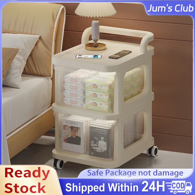 Rolling Utility Cart Trolley Small Trolley Bedside Shelf Drawer ...