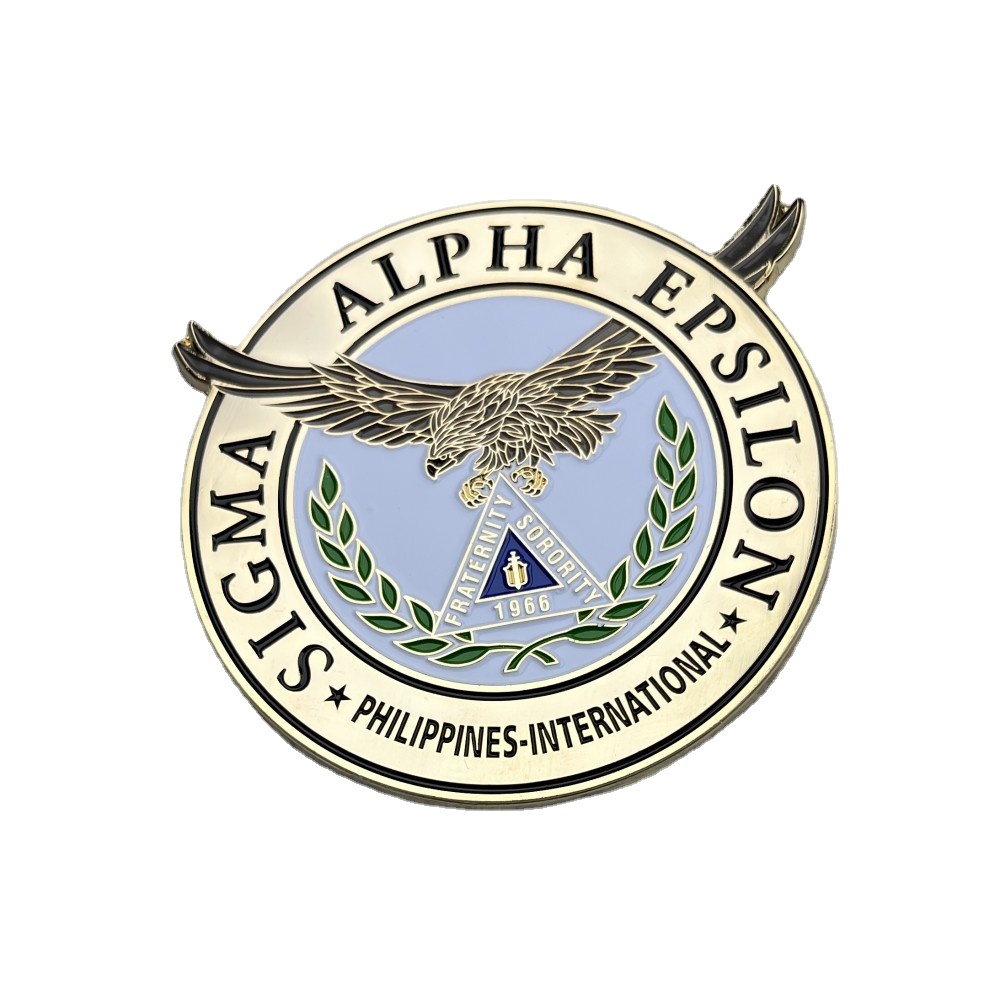 Fashion Gold Plated Sigma Alpha Epsilon Car Emblem Size 1.5 2 3 4 ...