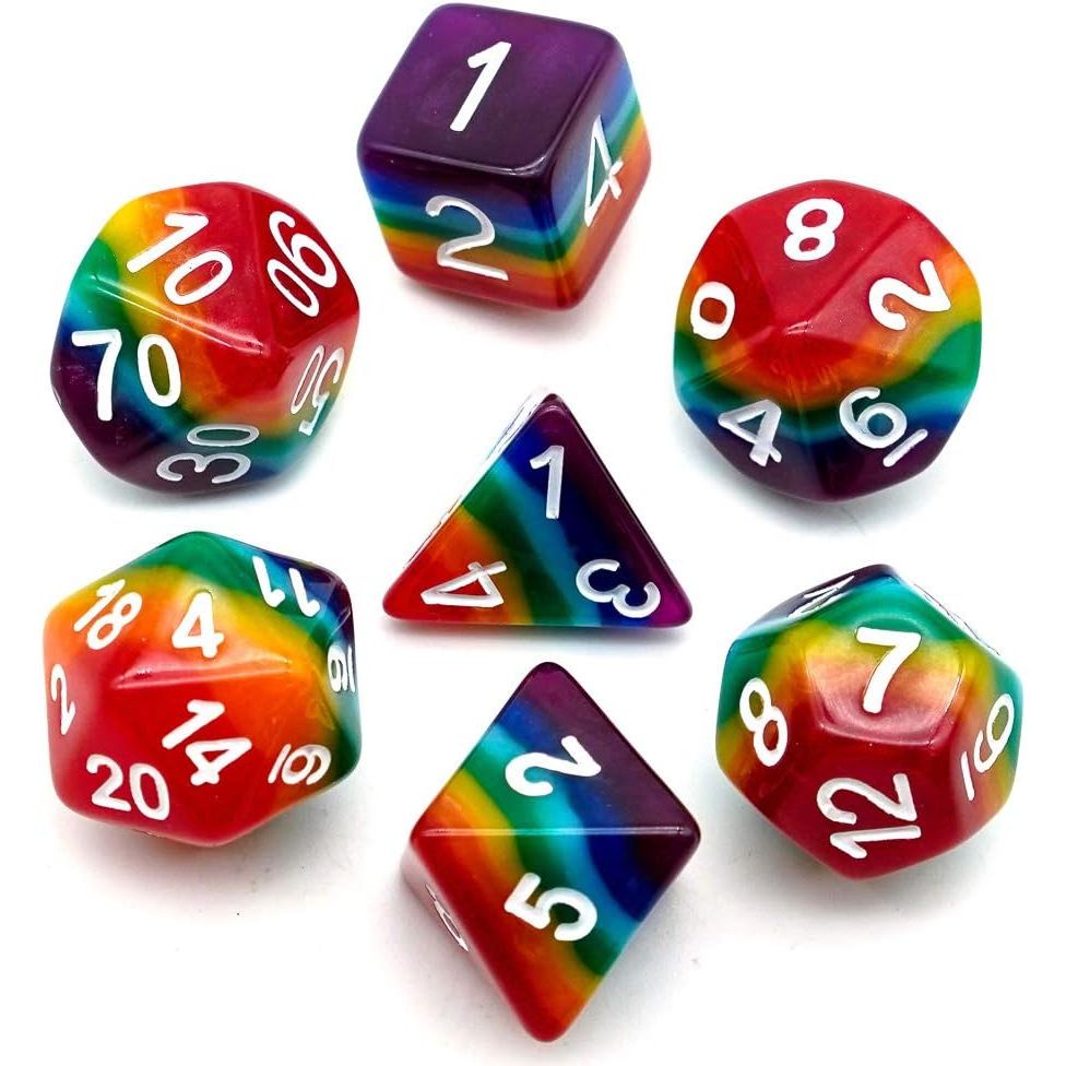 Rainbow Dice DND Polyhedral Dice Sets for Dungeons and Dragons Role ...