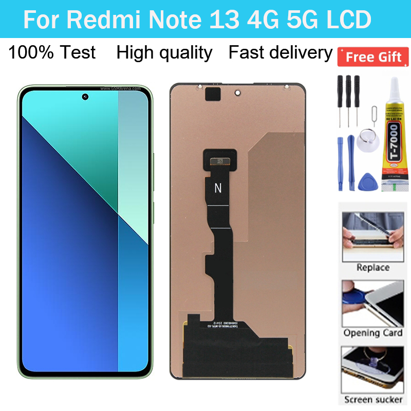 Original Redmi Note 13 5G LCD Display Touch Screen Digitizer Assembly ...